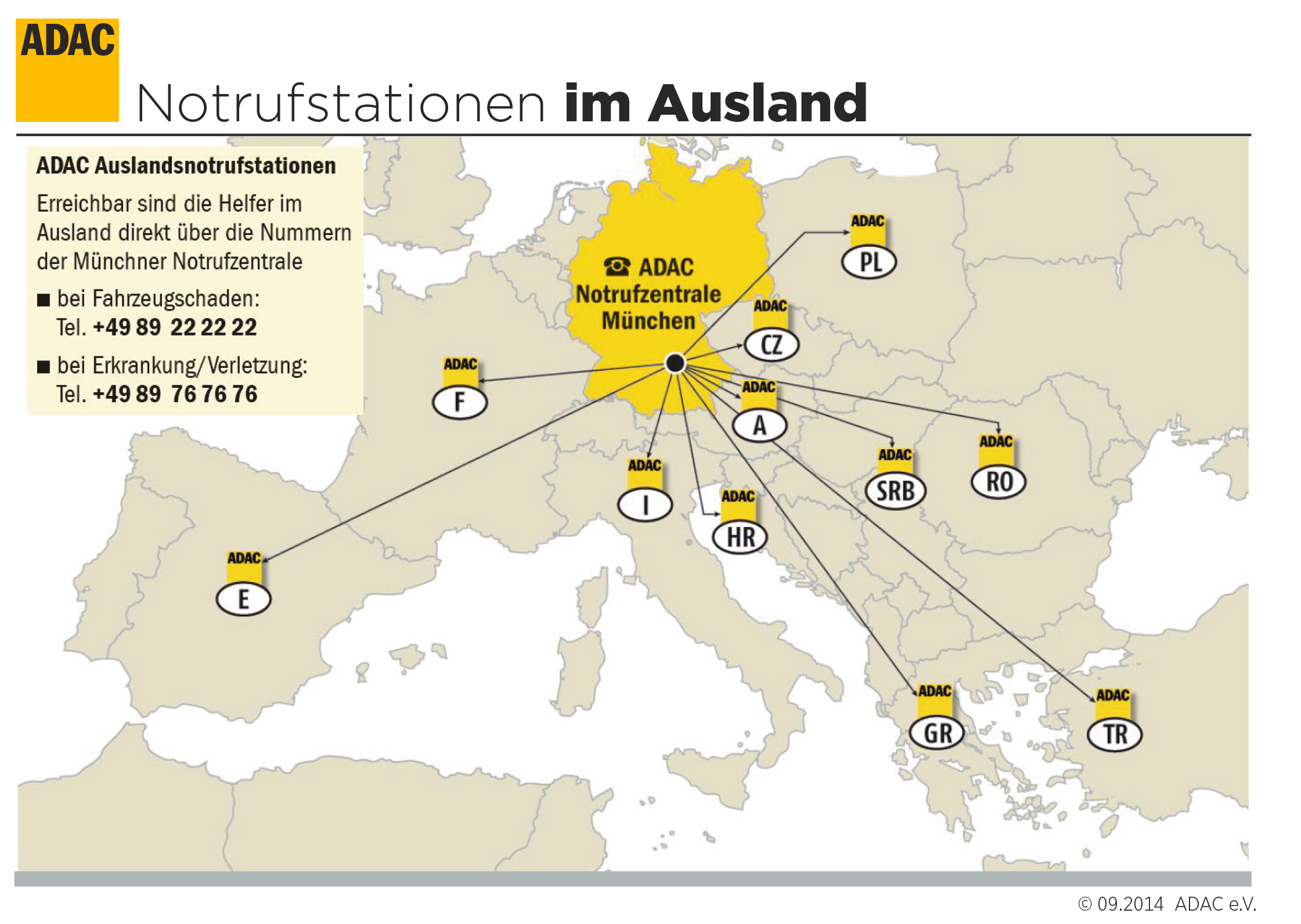 Der ADAC Notruf ist 50